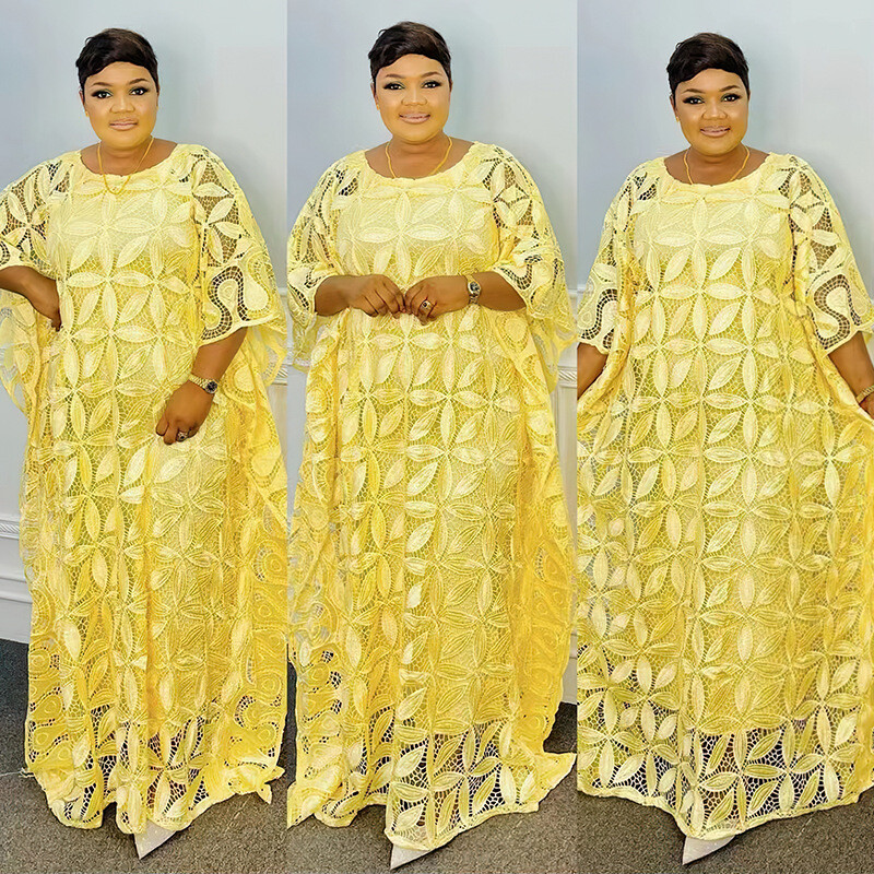 2PCS Abaya Women Maxi Kaftan Inner Dress Islamic African Dashiki Long ...