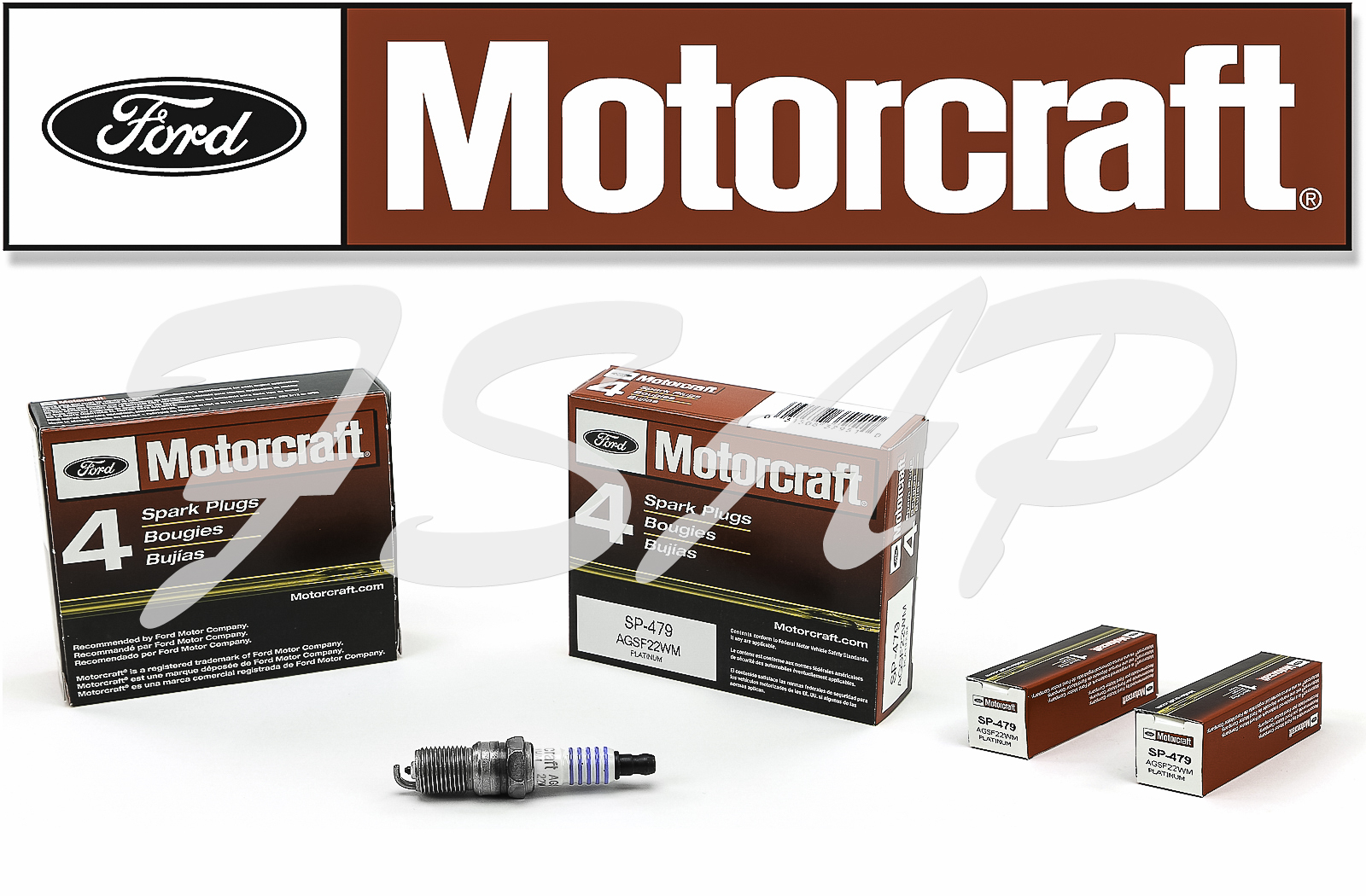 Set of 10 Original Platinum Motorcraft Spark Plug SP479 | eBay