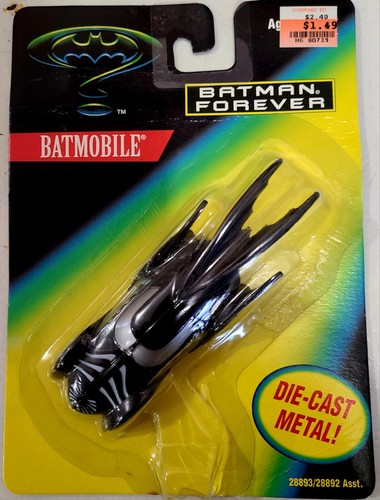 Batman Forever, 1995 Movie Car, Batmobile 1:64 Die Cast. Kenner ...