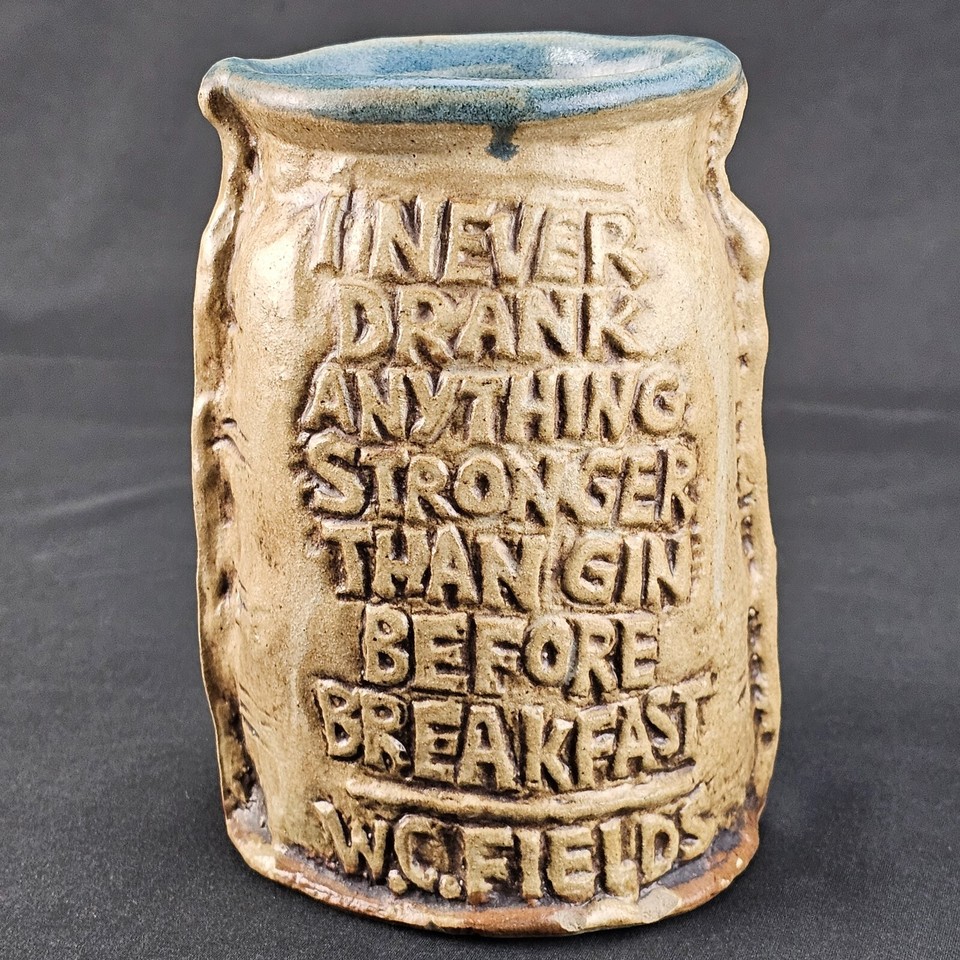Vintage 1971 Jim Rumph W.C. Fields Studio Pottery Mug/Tankard/Vase ...