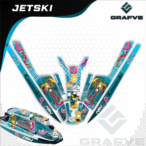 Kawasaki Jet ski 550 Sx 440 Js kit decals graphics Stickers Wrap 550sx ...