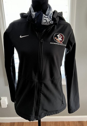 Nike Thermo Fit FSU Swim and Dive windbreaker jacket women M Black ...