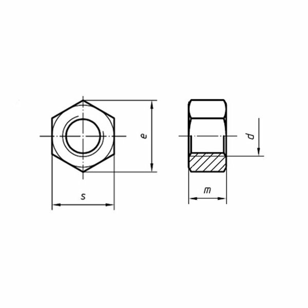 Hexagon Nut DIN934 M3 M4 M5 M6 M8 M10 M12 M16 M20 M24 M30 A2 Stainless ...