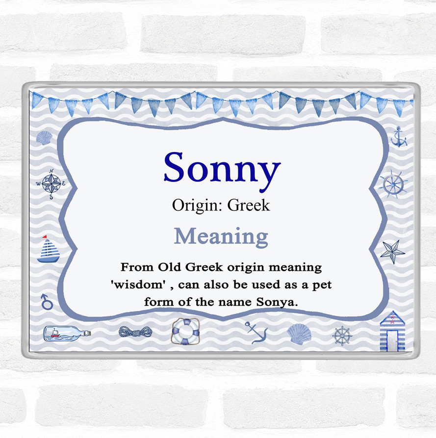 Sonny Name Meaning Jumbo Fridge Magnet Nautical | eBay