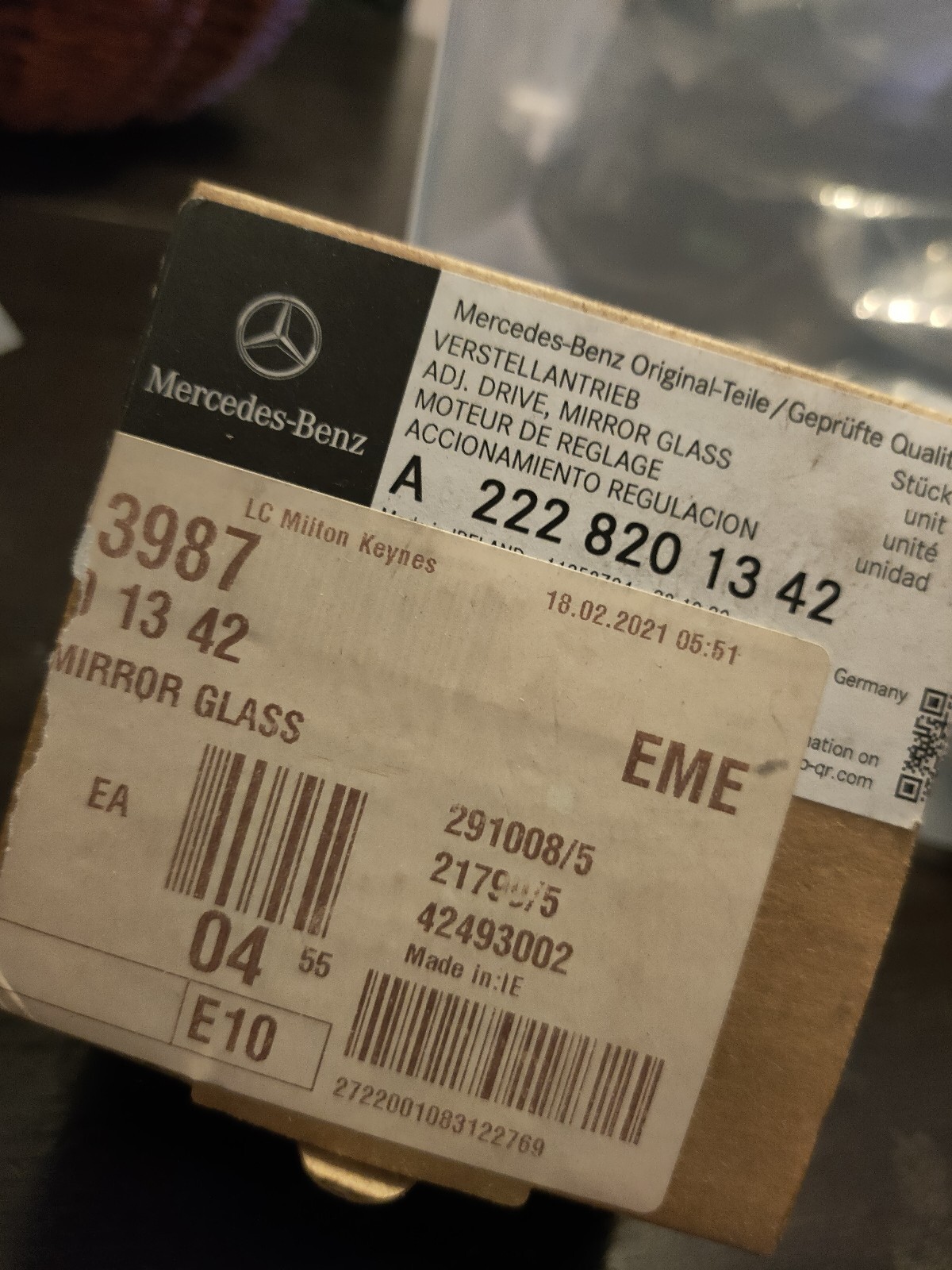 Mercedes-Benz+C-class+W205+Wing+Mirror+Actuator+Motor+A2228201342 ...