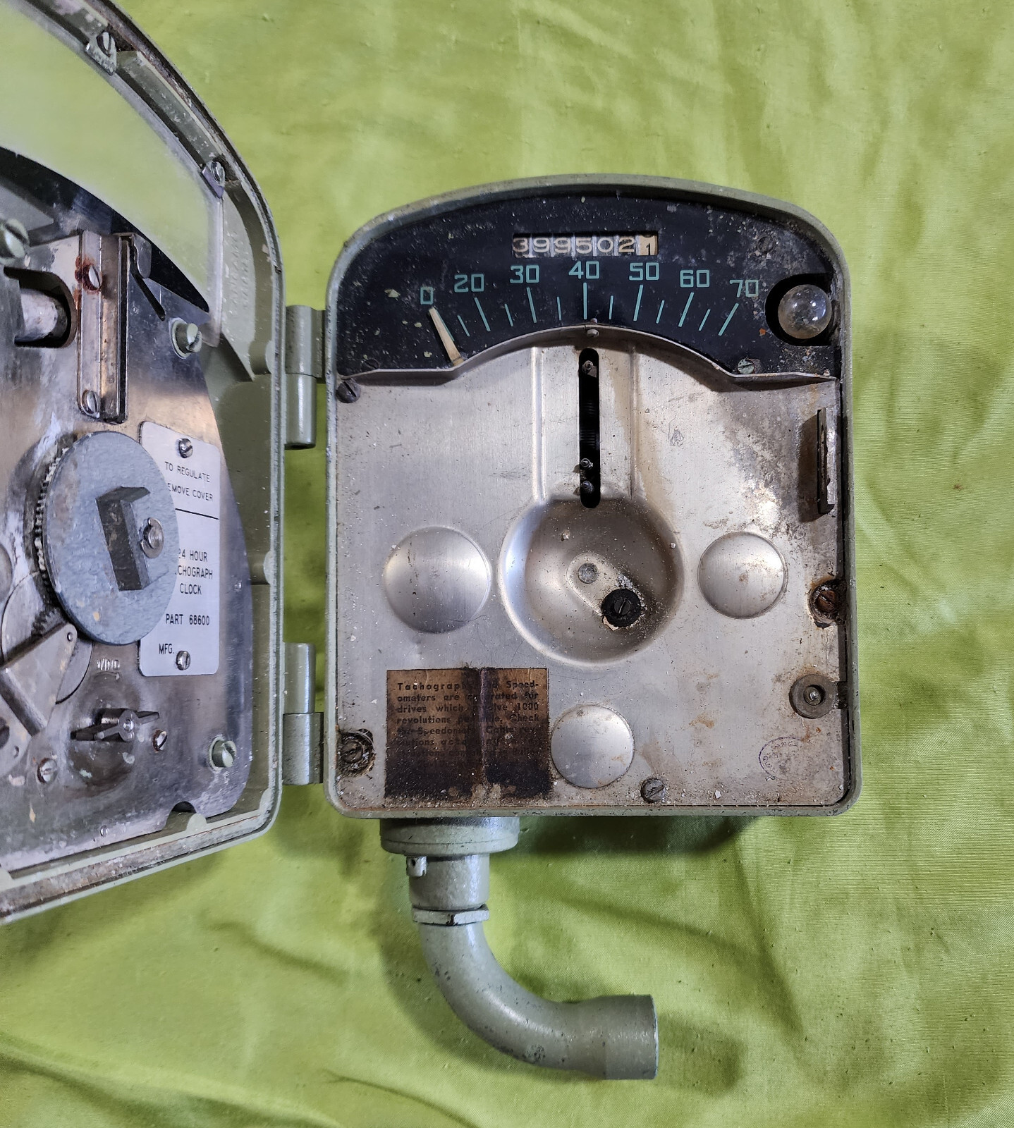 Vintage Sangamo Wagner Tachograph 24 Hour Clock Speedometer | eBay