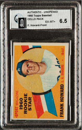 1960 Topps Baseball 2nd Series Cello Pack GAI 6.5 Possible Yaz Rookie ...