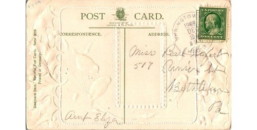 1909 Christmas Robins Holly Postcard Davidson Bros Series 3016 ...