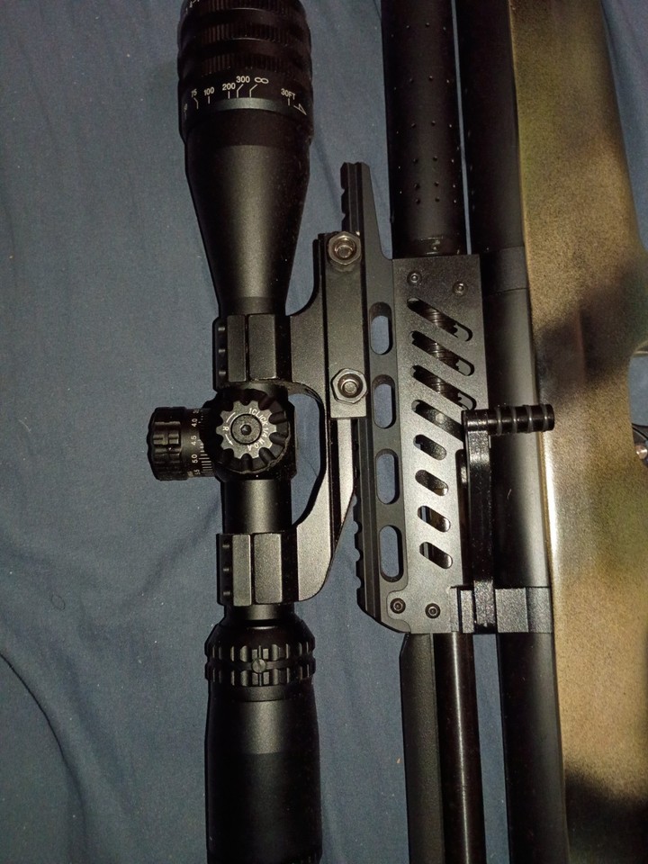 Secondhand Air Rifle PCP 9 Pellet Airgun w/ Picatinny Rail Wooden Stock ...