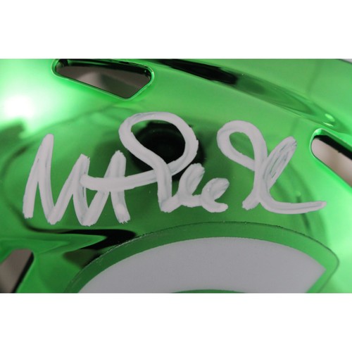 Magic Johnson Autographed/Signed Michigan State Chrome Mini Helmet ...