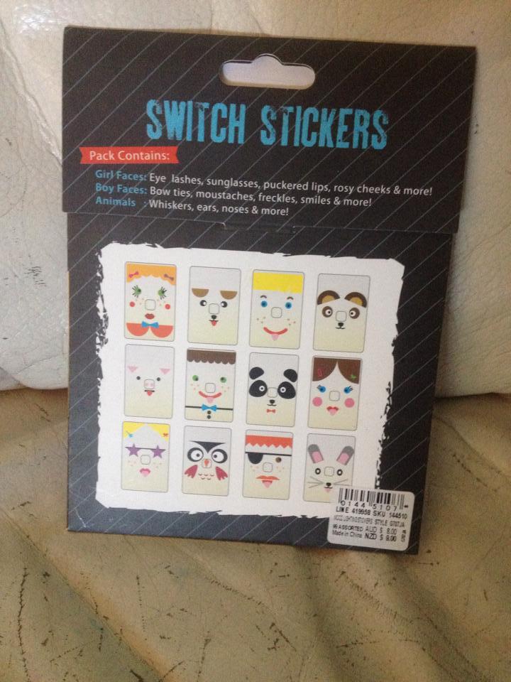 SWITCH STICKERS - VINYL STICKERS FOR YOUR LIGHT SWITCHES BNIP (acc90 ...
