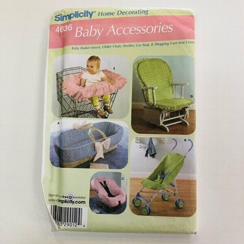 Simplicity Sewing Pattern 4636 Baby Accessories Stroller Car Seat Chair ...