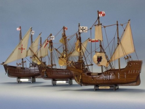 Wooden Santa Maria, Nina & Pinta Model Ship Set | eBay