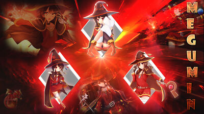 Anime girls megumin kono subarashii sekai ni shukufuku Playmat Game Mat ...