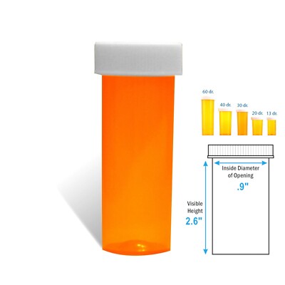 6 Dram Amber Prescription Vials, Safety Cap Pill Vials, 600/Case | eBay