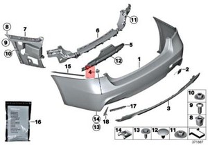 Genuine BMW F31 316d 316i 318d Set Mounting Pdc/Pma Sensor Rear ...