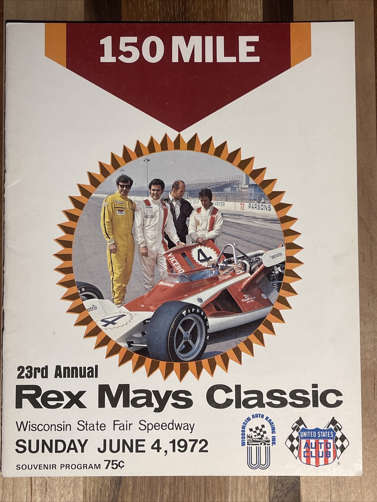 1972 USAC Indy Car Race Program, Rex Mays Classic at Milwaukee | eBay