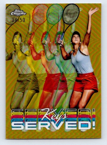 2024 Topps Chrome - Served! Madison Keys #SER-MK Gold Refractor /50 for ...