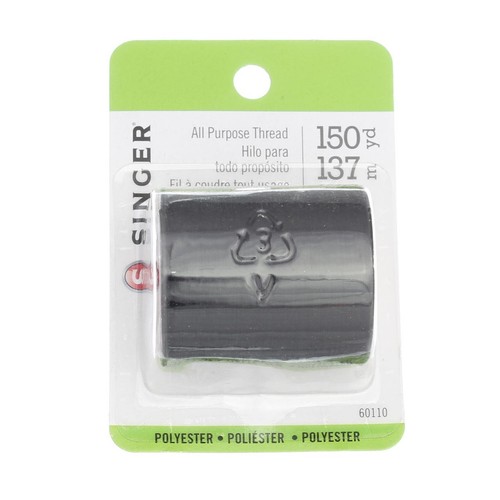 2 Pack Singer Polyester All Purpose Thread, Black | eBay