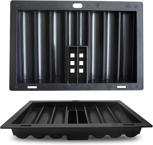 Poker Chip Tray Holder - Blackjack Casino Poker Table Dealer Chips Rack ...