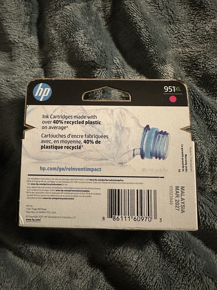 Authentic HP 951 XL MAGENTA Ink Cartridge (CN047AN) Expires March 2027 ...