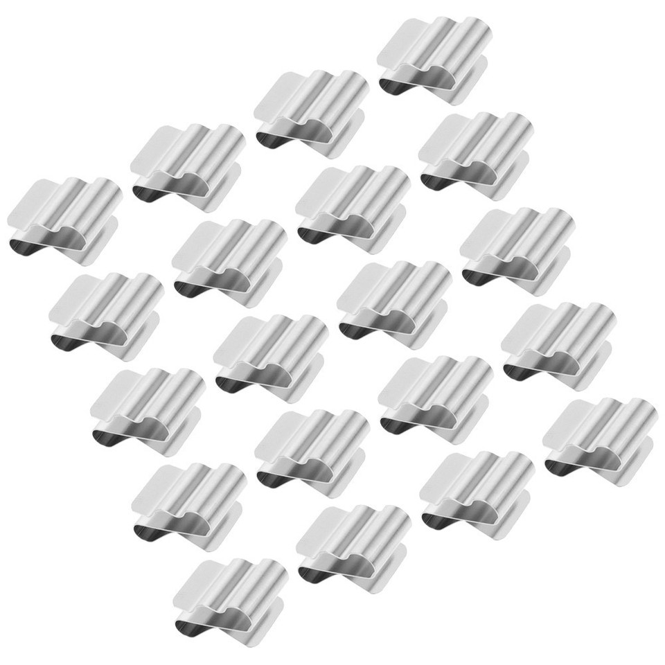 20pcs Solar Panel Wire Clamps For Wiring Stainless Steel Double-Wire ...