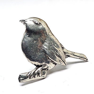 Robin Pin Badge Brooch Bird Robin Red Breast Pin Pewter Badge Lapel Pin ...