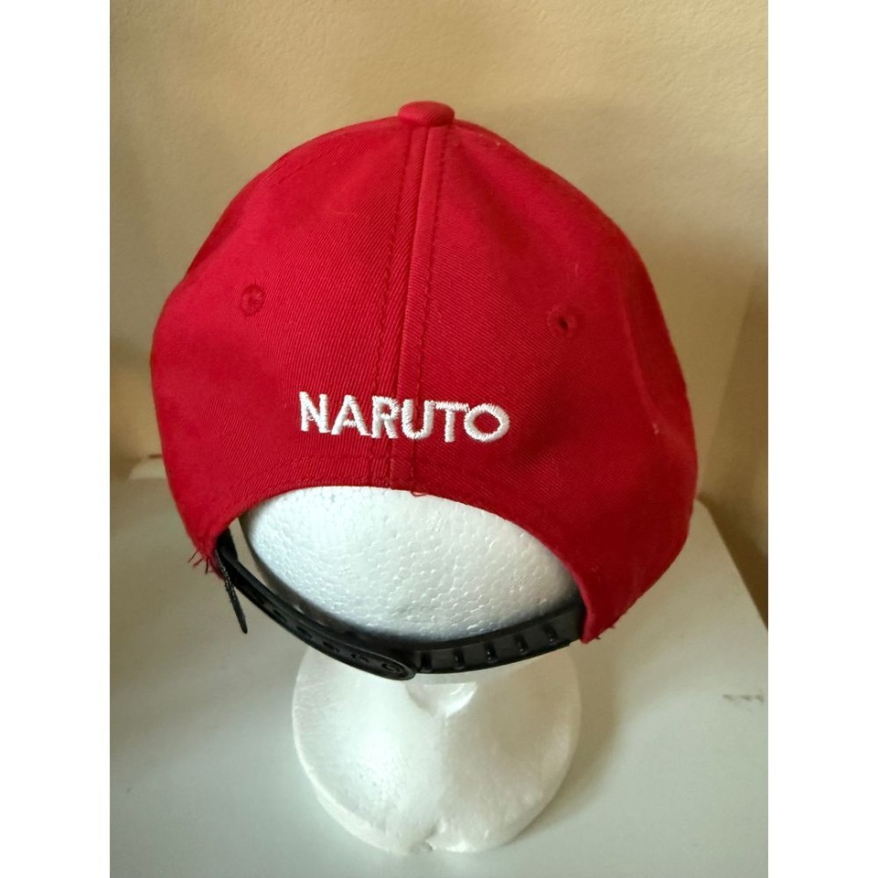 Naruto Red & Black Baseball Cap Hidden Leaf Village Logo Anime Cosplay ...