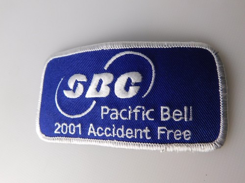SBC PACIFIC BELL PATCH 2001 ACCIDENT FREE TELEPHONE SERVICE CALIFORNIA ...