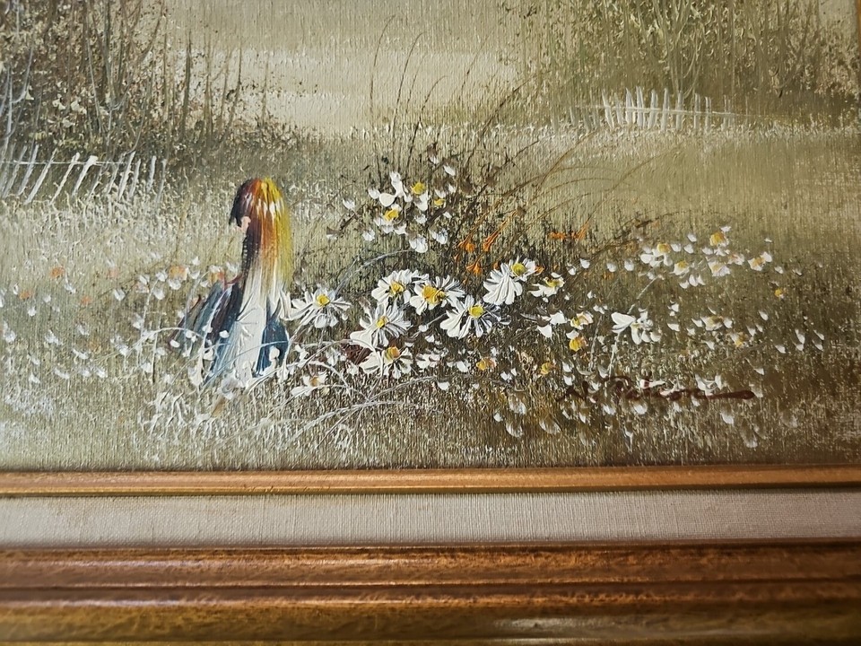 vintage oil painting signed On Canvas | eBay