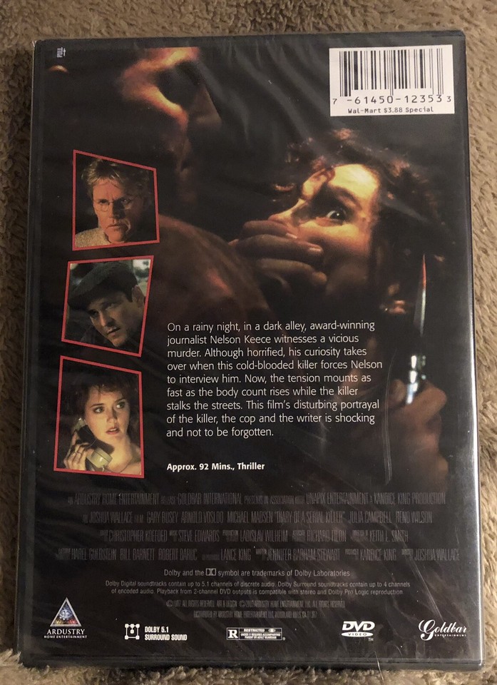 Diary of Serial Killer 1998 DVD Gary Busey Arnold Vosloo Michael Madsen SEALED | eBay