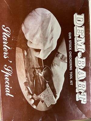 Vintage Dem-Bart Gun Stock Checkering Tool Cutter Kit Starters' Special ...