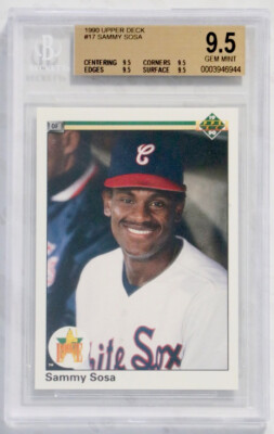 1990 Upper Deck Sammy Sosa Rookie RC #17 BGS 9.5 GEM MINT Chicago White ...
