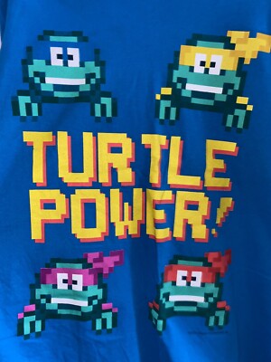 TMNT 8bit Teenage Mutant Ninja Turtles Long Sleeve Shirt Size XL Arcade ...