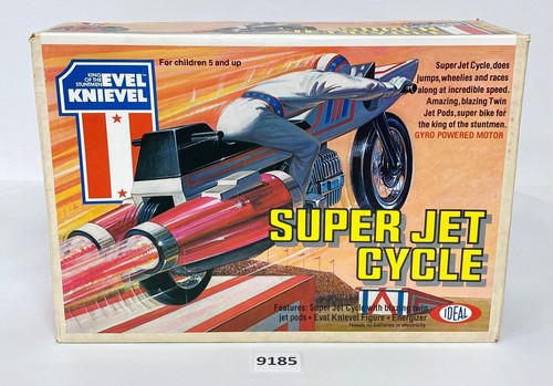 Vintage Ideal Evel Knievel King of The Stuntmen SUPER JET CYCLE 1976 ...