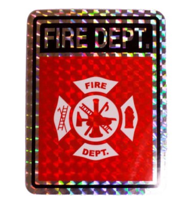 Fire Department Fighter Flag Reflective Decal Bumper Sticker | eBay