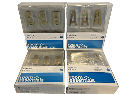 4x Decorative Metallic Gold LED Light Box Letters | eBay