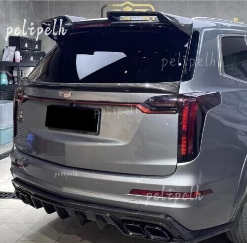Carbon Fibre Rear Tail Wing Trunk Lip Spoiler Fits For Cadillac XT6 ...
