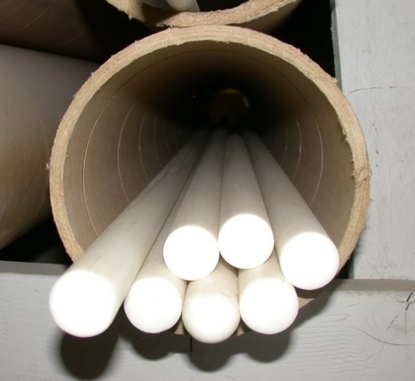 Delrin Acetal Rod White 1/2" diameter 6" pc .5 dia - Rapid Guaranteed ...