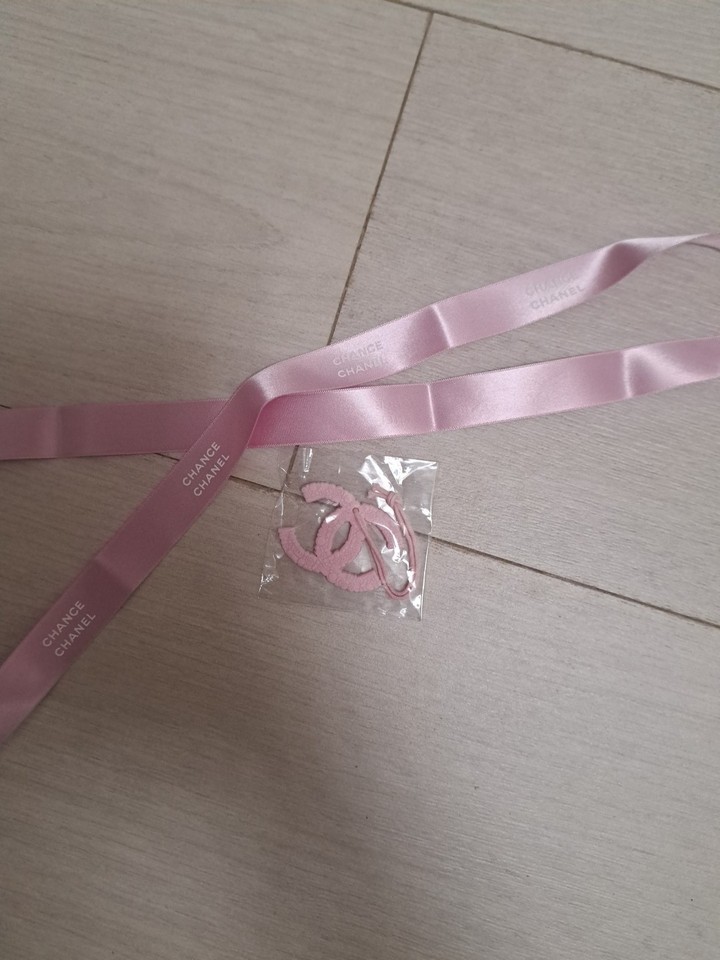 Chanel Chance pink Camellia Charm piece 🎀 with ribbon | eBay UK