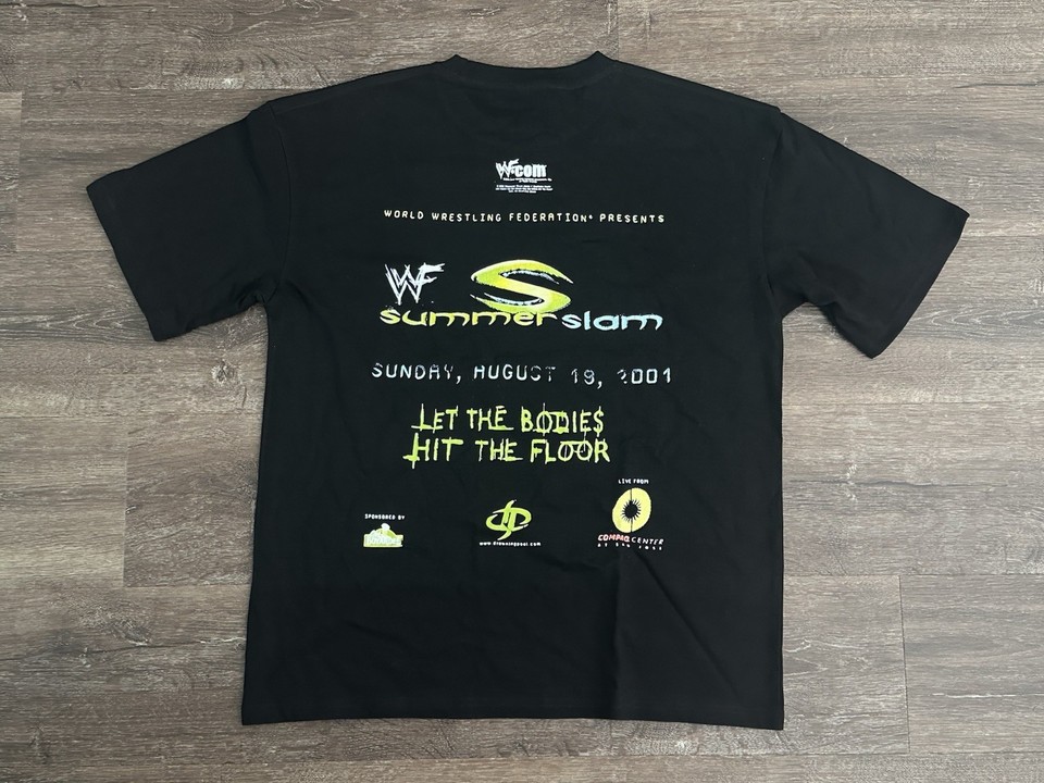 WWF Summerslam 2001 Modern Vintage Any Size Wrestling Shirt WWE WCW ...