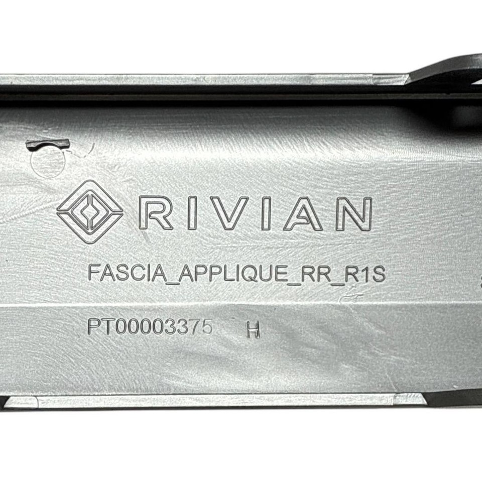 2022-2025 Rivian R1S Rear Bumper Molding Trim Appliance Cover | OEM ...