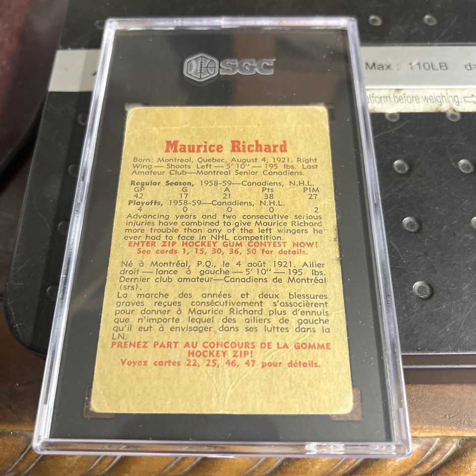 1959-60 Maurice Richard Parkhurst #2 SGC 1 Rocket | eBay