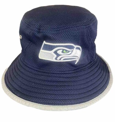 SEATTLE SEAHAWKS Bucket Hat Wide Brim Sun Hat W/ Strap | eBay