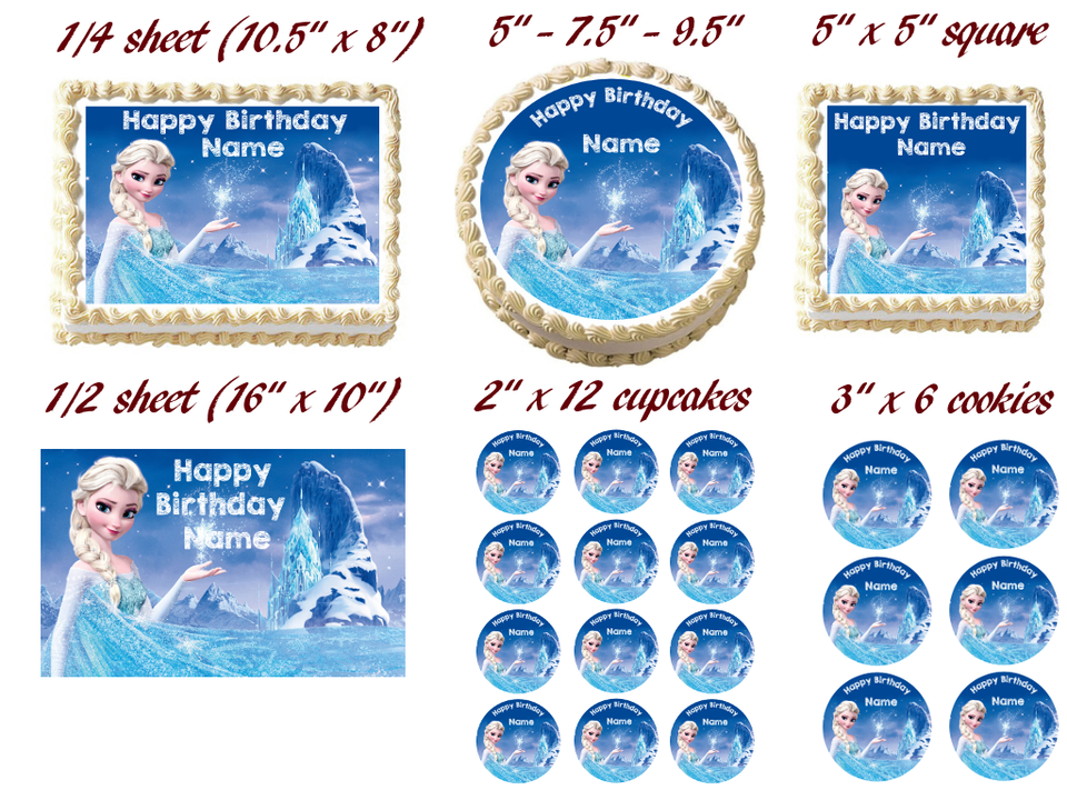 FROZEN Elsa Party Edible Cake topper image | eBay