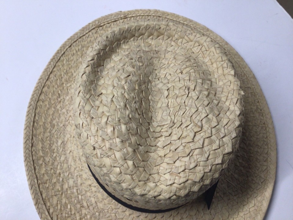 Amish Mennonite Men’s Natural Straw SUNSET Hat Sz 6 7/8 NEW Plain ...