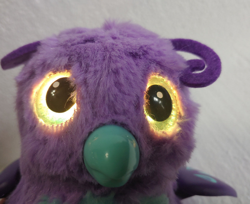 Hatchimals Purple and blue moving / lights / sound fuzzy toy loose ...