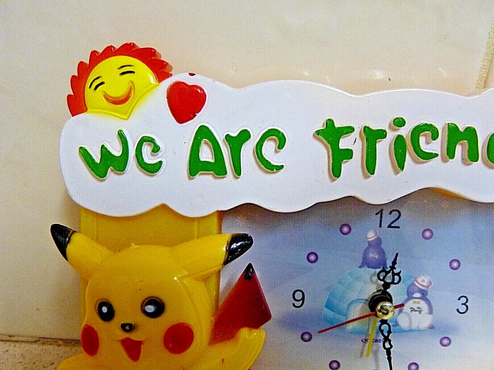 POKEMON VINTAGE CLOCK & THERMOMETER "WE ARE FRIEND" -TINGUAN M5188-X ...