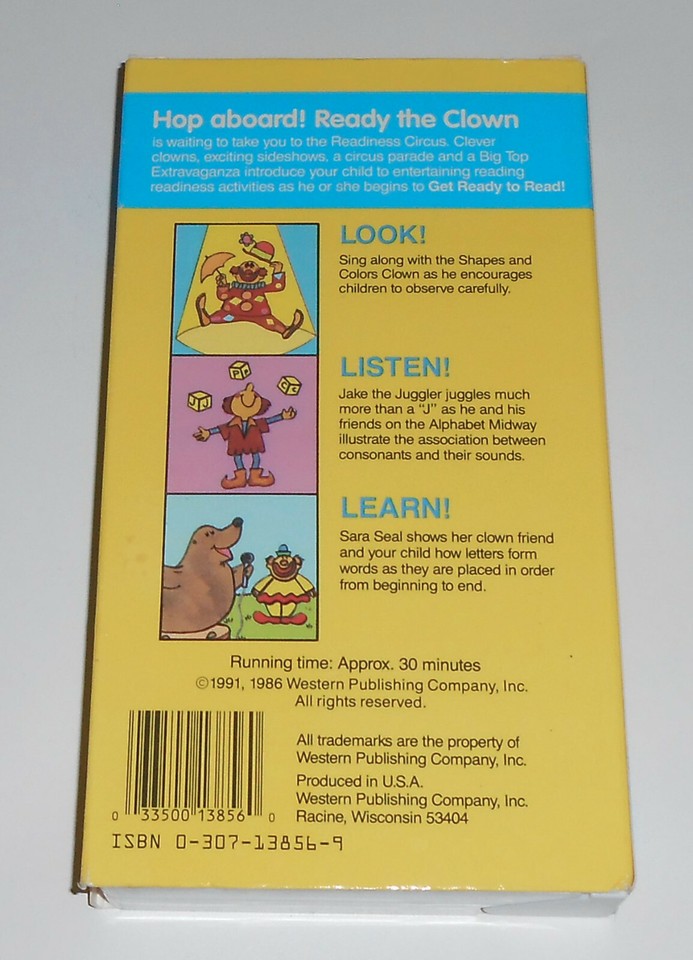 Vintage 1991 Golden Step Ahead Get Ready To Read Circus Golden Book ...