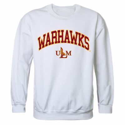 ULM University of Louisiana Monroe Campus Sweatshirt Sweater White | eBay
